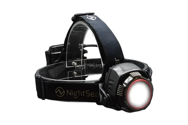 NIGHTSEARCHER ZOOM 1100RX LED RECHARGEABLE HEAD TORCH WITH RED REAR ...