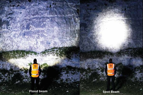 NIGHTSEARCHER ZOOM 1100RX LED RECHARGEABLE HEAD TORCH WITH RED REAR ...