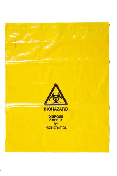 CLINICAL WASTE BAG WITH ADHESIVE STRIP (SINGLES) | SAFEAID