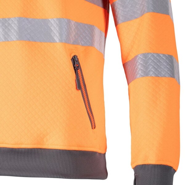 SIGNAL ACTION HI-VIZ 1/4 ZIP RAIL SWEATSHIRT - C/W TELENT BACK LOGO ...