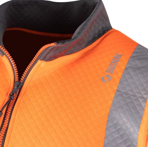 SIGNAL ACTION HI-VIZ 1/4 ZIP RAIL SWEATSHIRT - C/W TELENT BACK LOGO ...