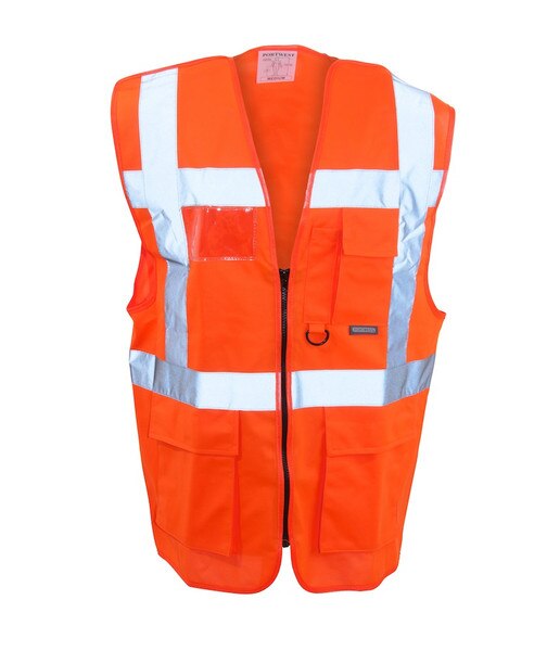 HI-VIZ EXECUTIVE RAIL WAISTCOAT - C/W READYPOWER TERRAWISE BACK LOGO ...