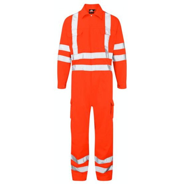 HI-VIZ SUPERIOR RAIL COVERALL - C/W C SPENCER BACK LOGO | SAFEAID