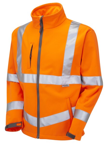 HI-VIZ RAIL SOFTSHELL JACKET - C/W ONSITE FRONT & BACK LOGOS | SAFEAID