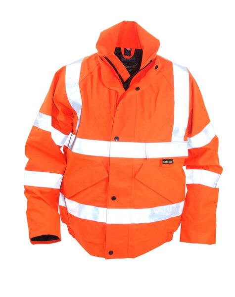 GORETEX BREATHABLE RAIL BOMBER JACKET C/W SYSTRA FRONT & BACK LOGO ...