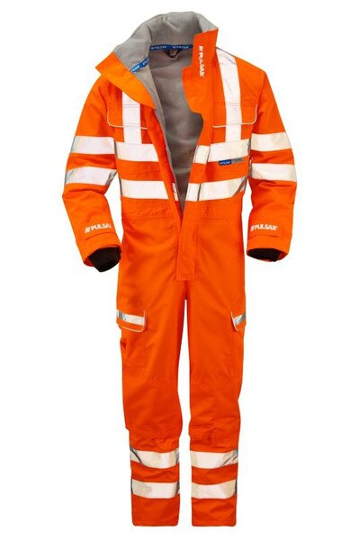 HI-VIZ WATERPROOF RAIL COVERALL - C/W KKB FRONT & BACK LOGOS | SAFEAID